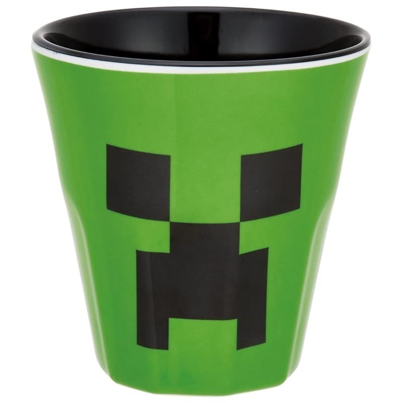 Skater Tumbler Melamine Cup 270ml Minecraft Creeper MTB2-A Skater Tumbler with Straw 3 pieces ...