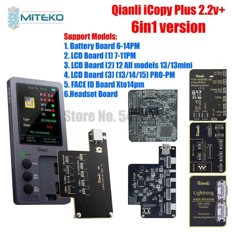 QIANLI iCopy Plus 2.2v 6in1 LCD Board 7to15pm Face ID Board Adaptor ...