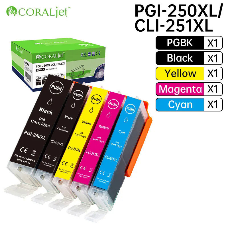 PGI-250XL CLI-251XL Ink Cartridge Compatible With Canon PIXMA IP7220 ...