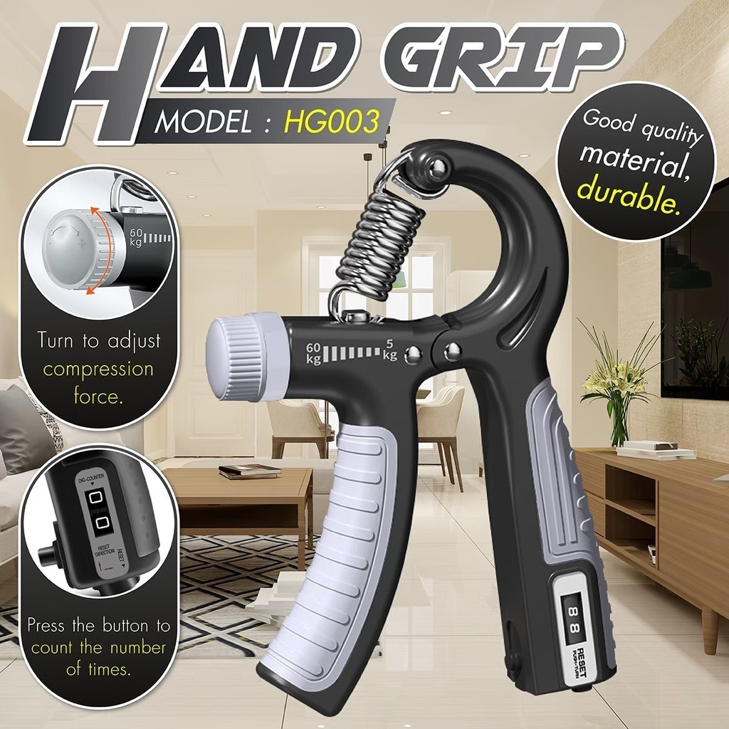 B&G Gripper R-Shape Adjustable And Countable Hand Grip Strength ...