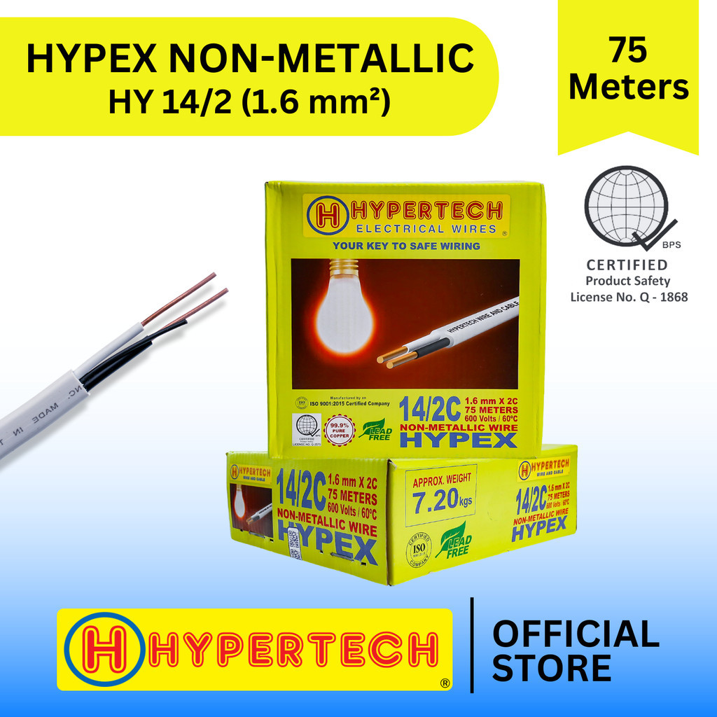 Hypertech HYPEX # 14/2 75meters NM WIRE (PDX) Pure Copper Electrical ...