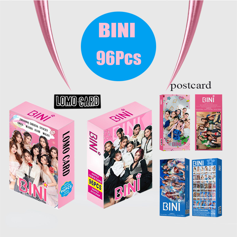 BINI Lomo Cards 96Pcs/Box Photocards Jhoanna Sheena Aiah Mikha ...