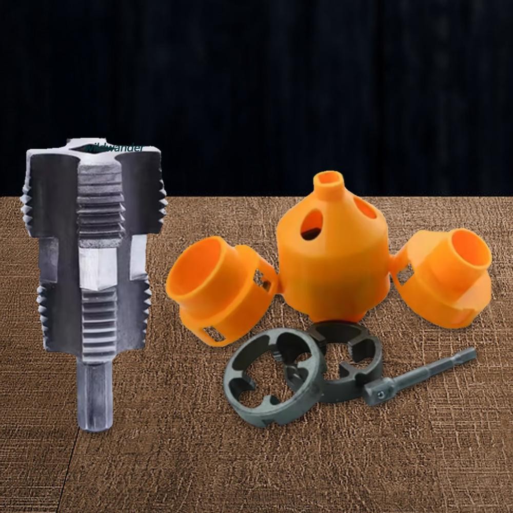 PVC Pipe Threader Kit With 1/2Inch 3/4 Inch 1 Inch Dies Pipe Threader ...