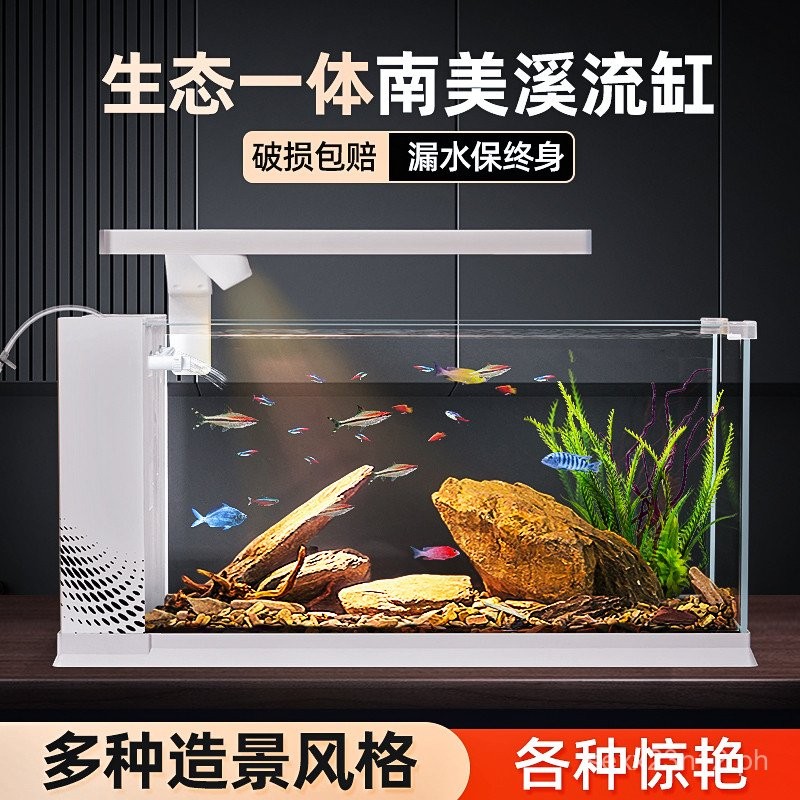 Ultra Clear Glass Side Filter Fish Tank South American Style Self ...