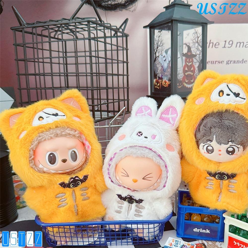 USTZZ Sitting Labubu Doll Clothes, Bat Jumpsuit Rabbit Labubu Time ...