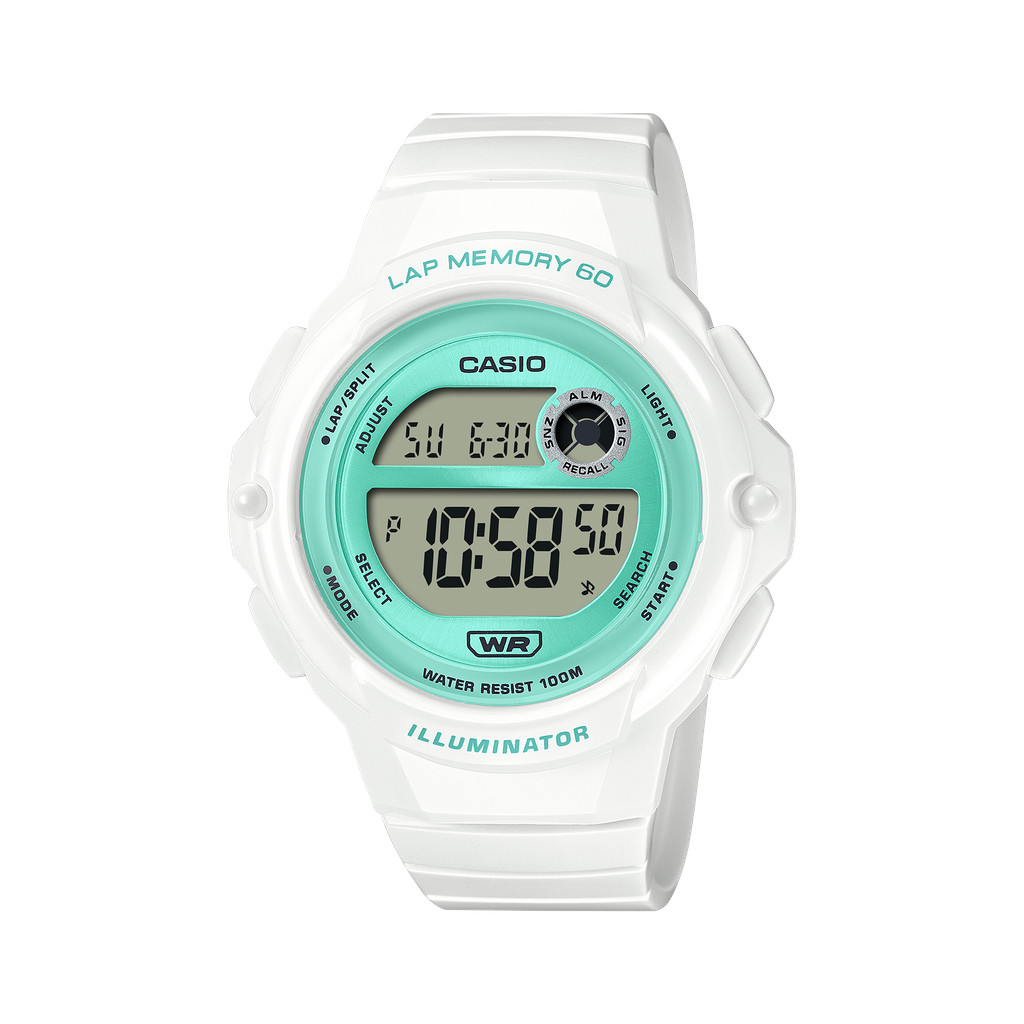 Casio (LWS-1200H-7A3VDF) Black Resin Strap 100 Meter Lap Memory Digital ...