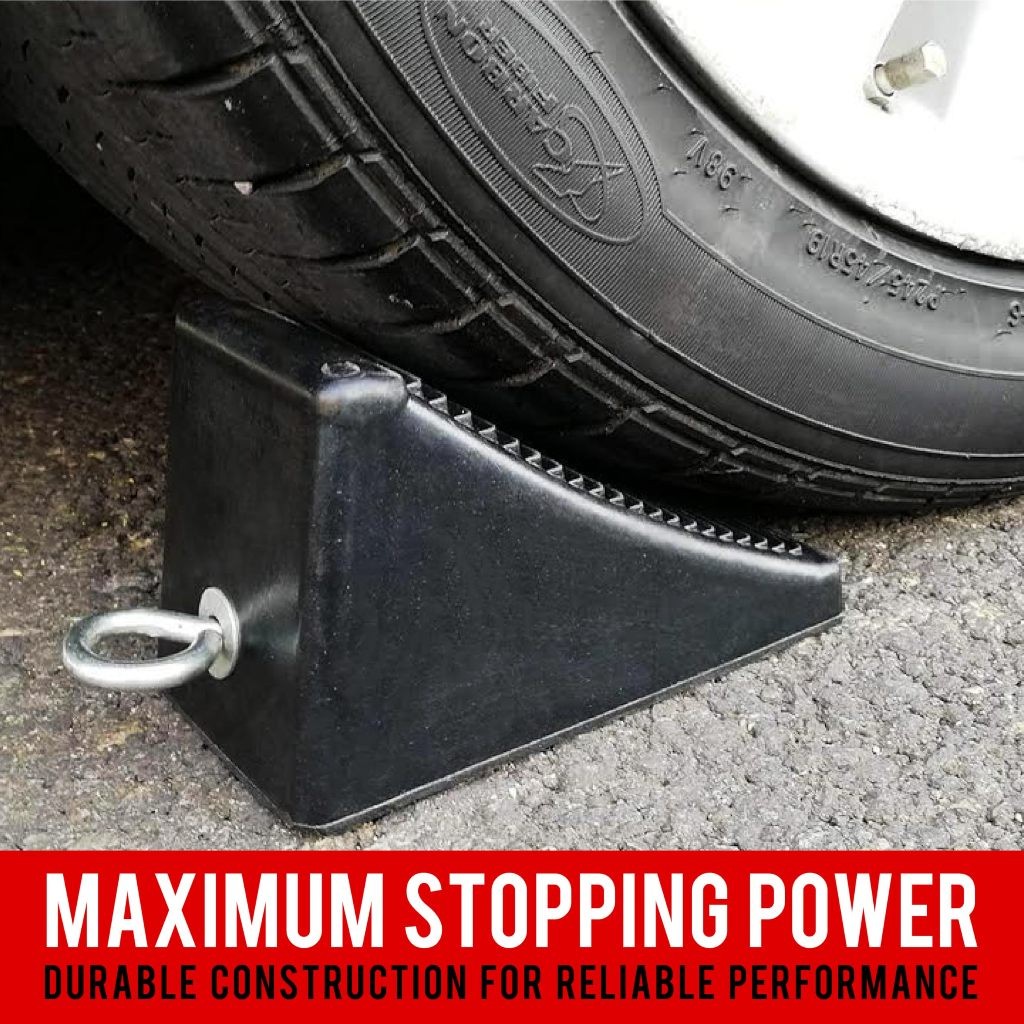 【cyber】 2pcs/Set Wheel Tire Stopper Chock Rubber Stop Block For Car ...