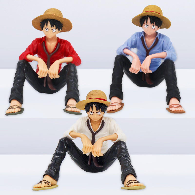 P PVC Small Luffy Doll Figure One Piece Anime Merchandise Car Boy ...