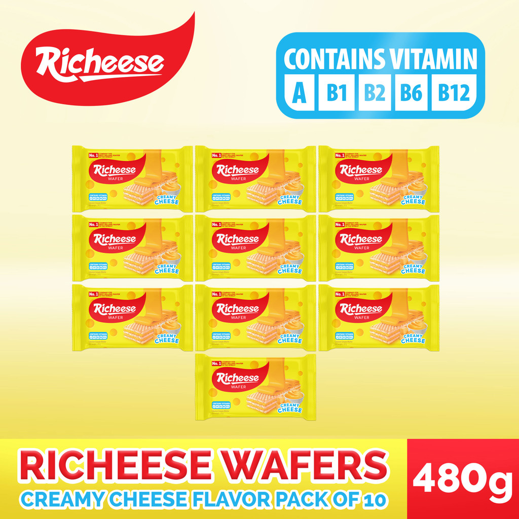 NABATI Richeese Cheese Cream Wafer 48g by 10s | Shopee Philippines