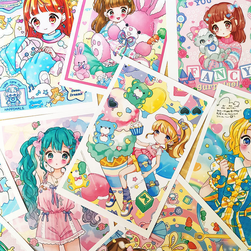 Anime Manga Children's Drawing Copy Cards Creative Kids Art Marker ...