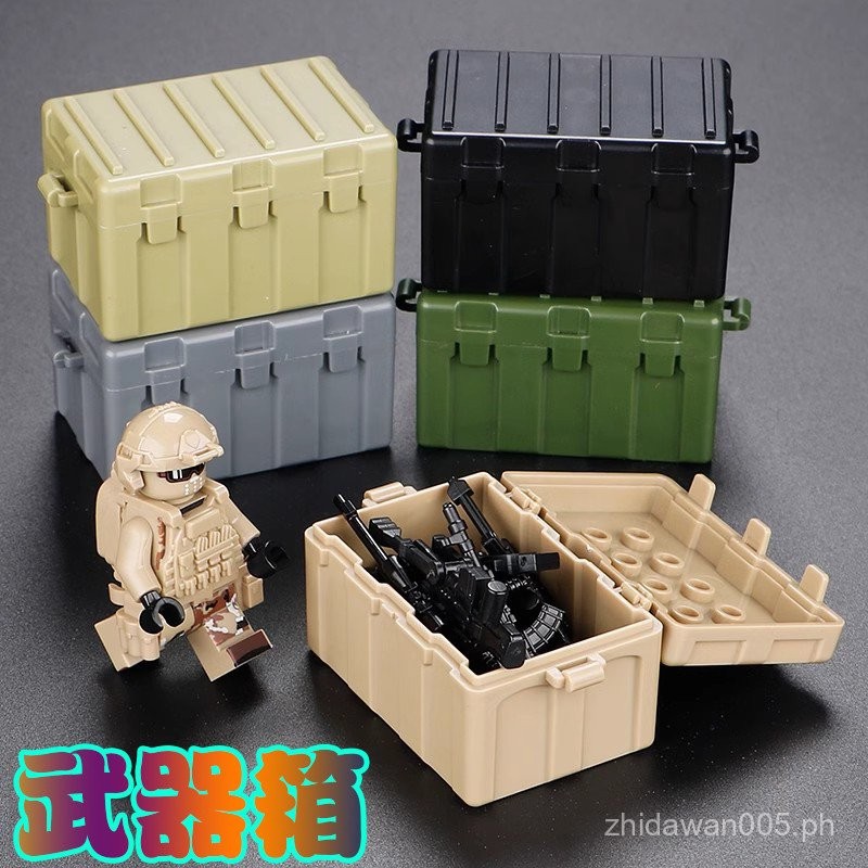 Military Base Minifigure Third-party Weapon Storage Box Small Particle ...