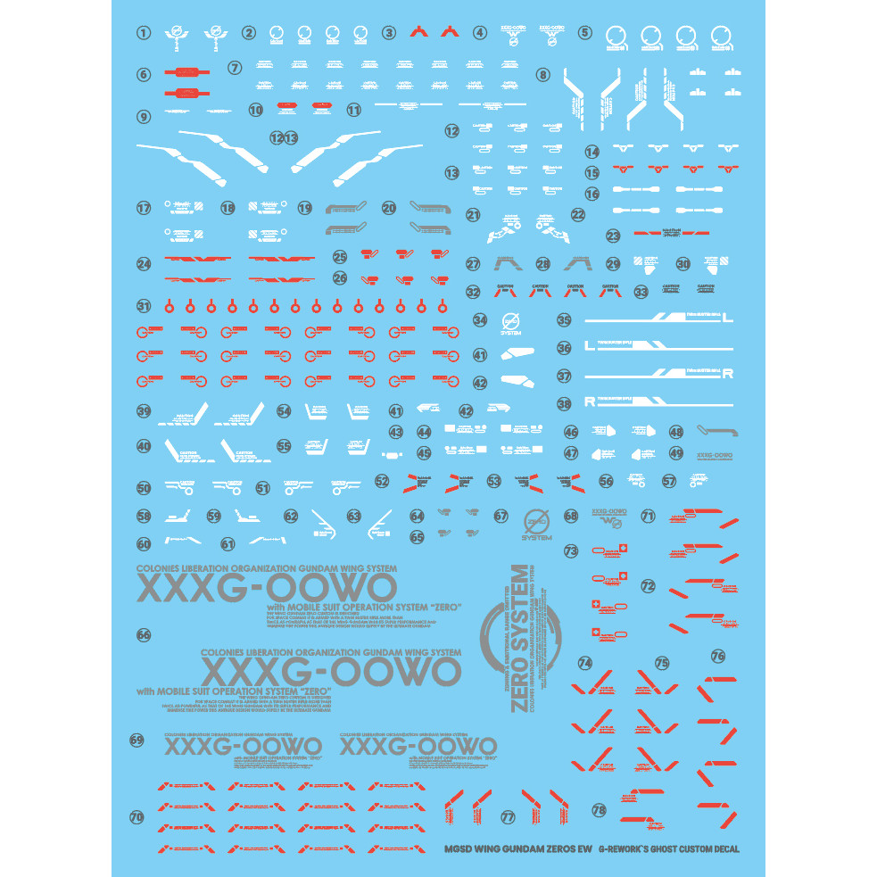 G-Rework MGSD Wing Zero Waterslide Decals | Shopee Philippines
