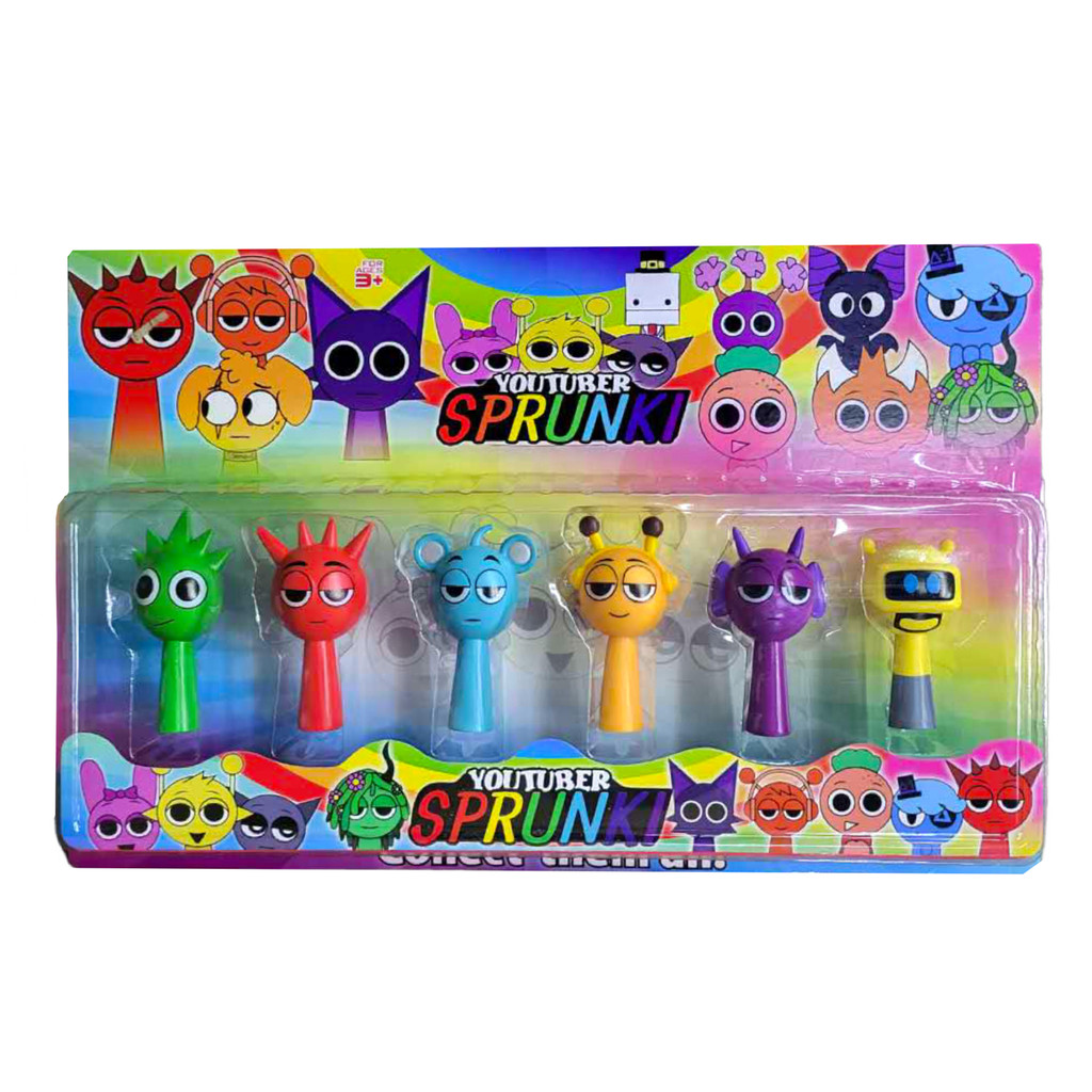 6pcs Sprunki Figure Sprunki Model Toys Birthday Cake Ornaments | Shopee ...