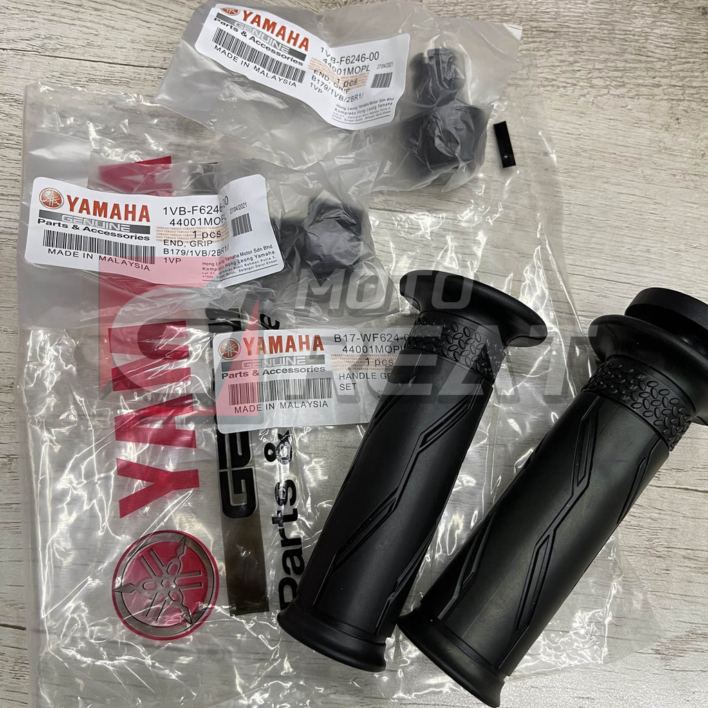 YAMAHA GENIUNE Handle Grip 1 Pair with Bar End Plug Throttle Grip ...