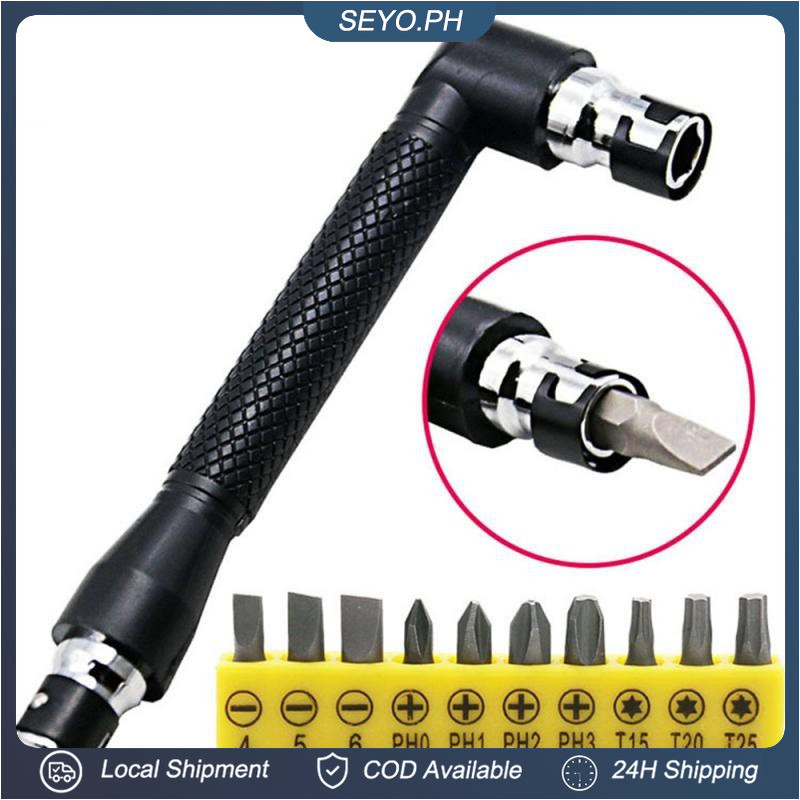 L-Shaped Double Head Screwdriver Utility Mini Socket Wrench Screwdriver ...