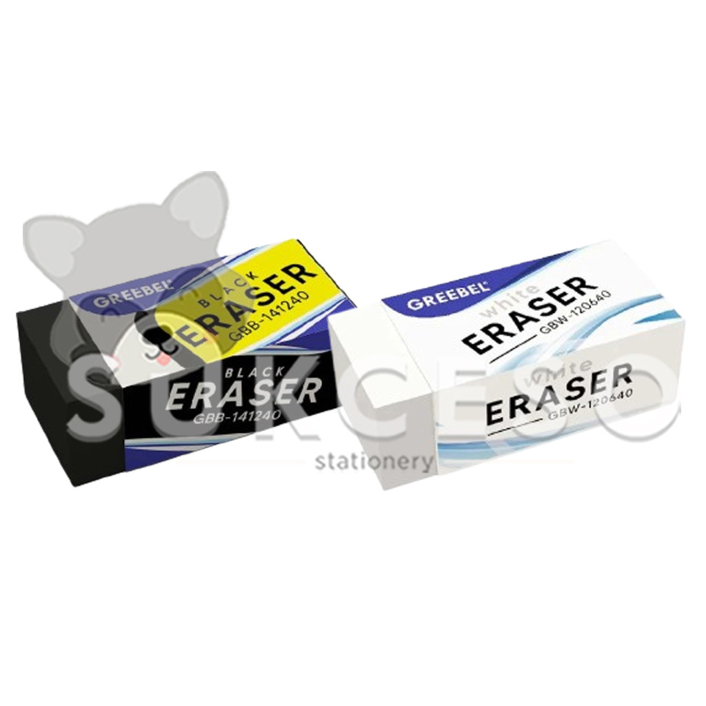 HITAM PUTIH Greebel Eraser GBB/GBW - Small Black/White Eraser UNIT ...