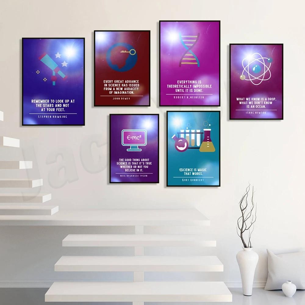 Inspirational Science Classroom Wall Decor Poster Famous Scientists ...