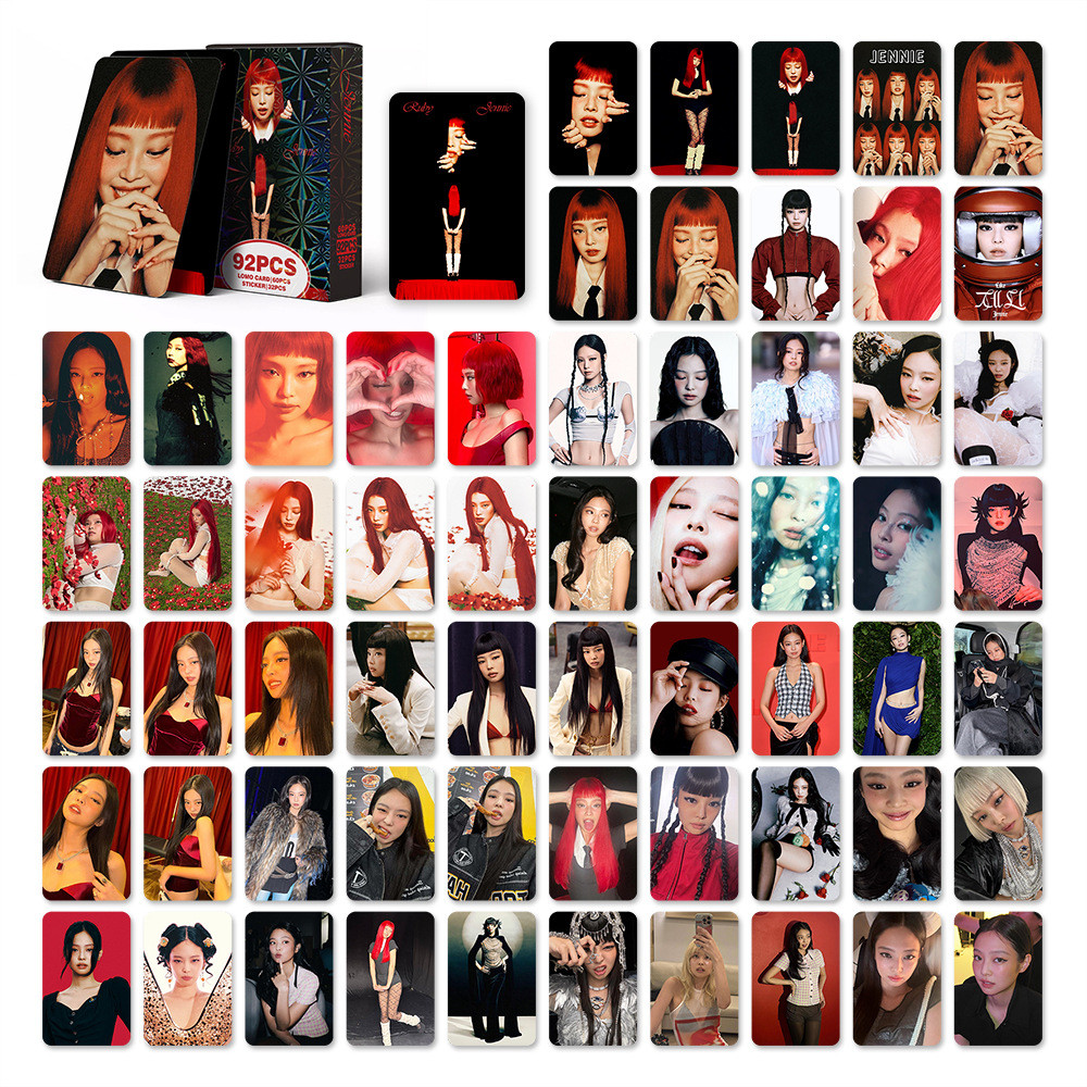 92-96pcs BP Lisa ALTER EGO Jennie Ruby BORN PINK Album Lomo Cards JISOO ...