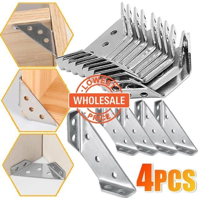 [ Lower Price ] 4 Set Furniture Triangle Support Frame - Joint Corner ...