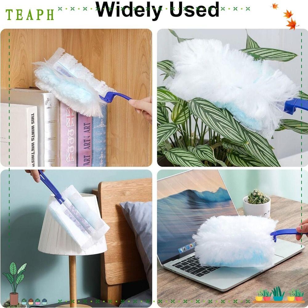 TEAPH 22Pcs Fluffy Duster Kit, Blue Kit With Handle Disposable Dust ...