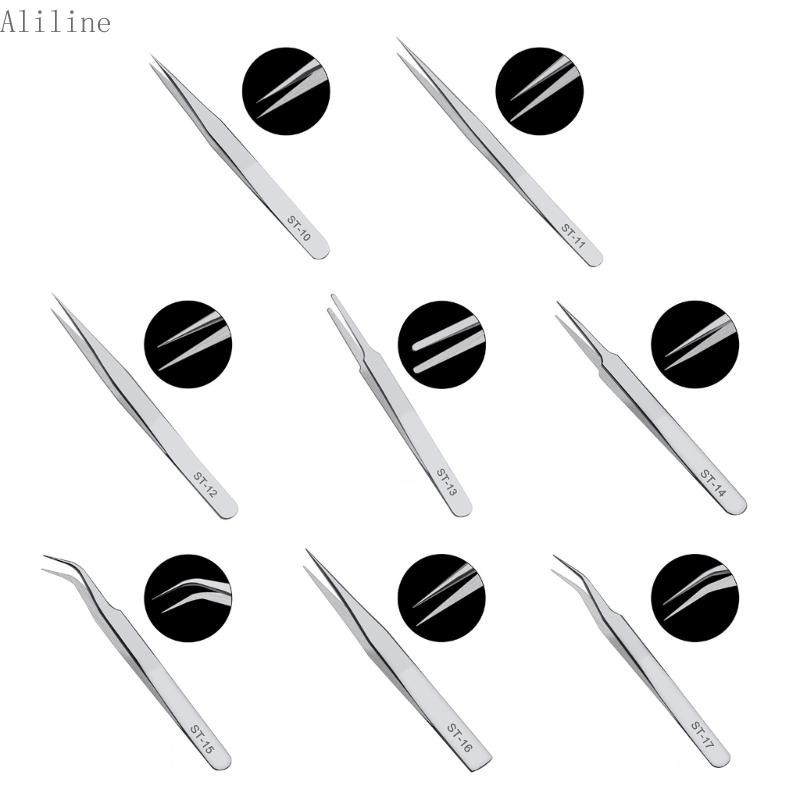 Alilin Tweezers Long Straight Forceps Straight Elbow Head Tool | Shopee ...