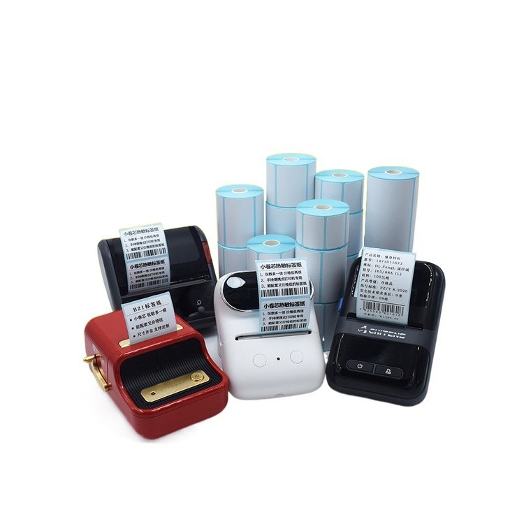 Small roll core thermal label paper b21 handheld portable printer label ...