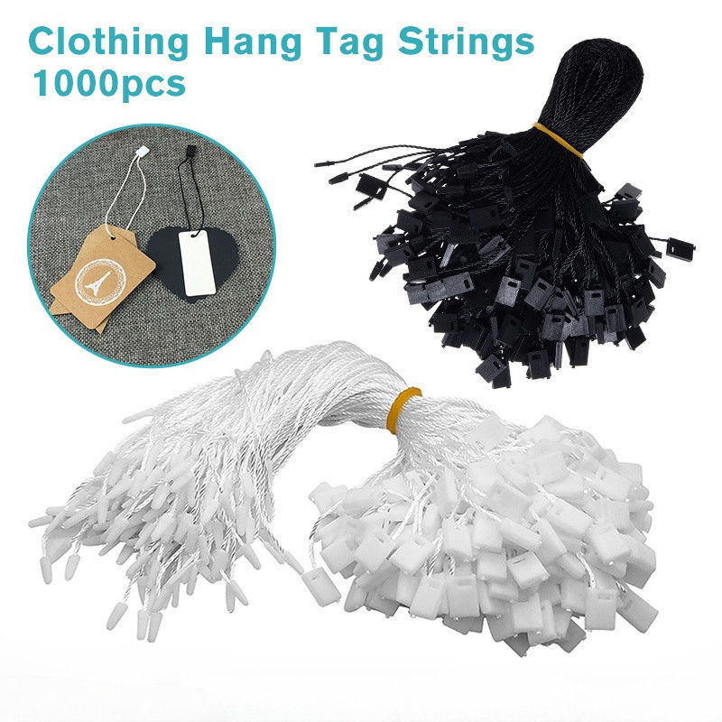 1000Pcs Clothes Hang Tag Nylon String Snap Lock Pin Loop Fastener Hook ...
