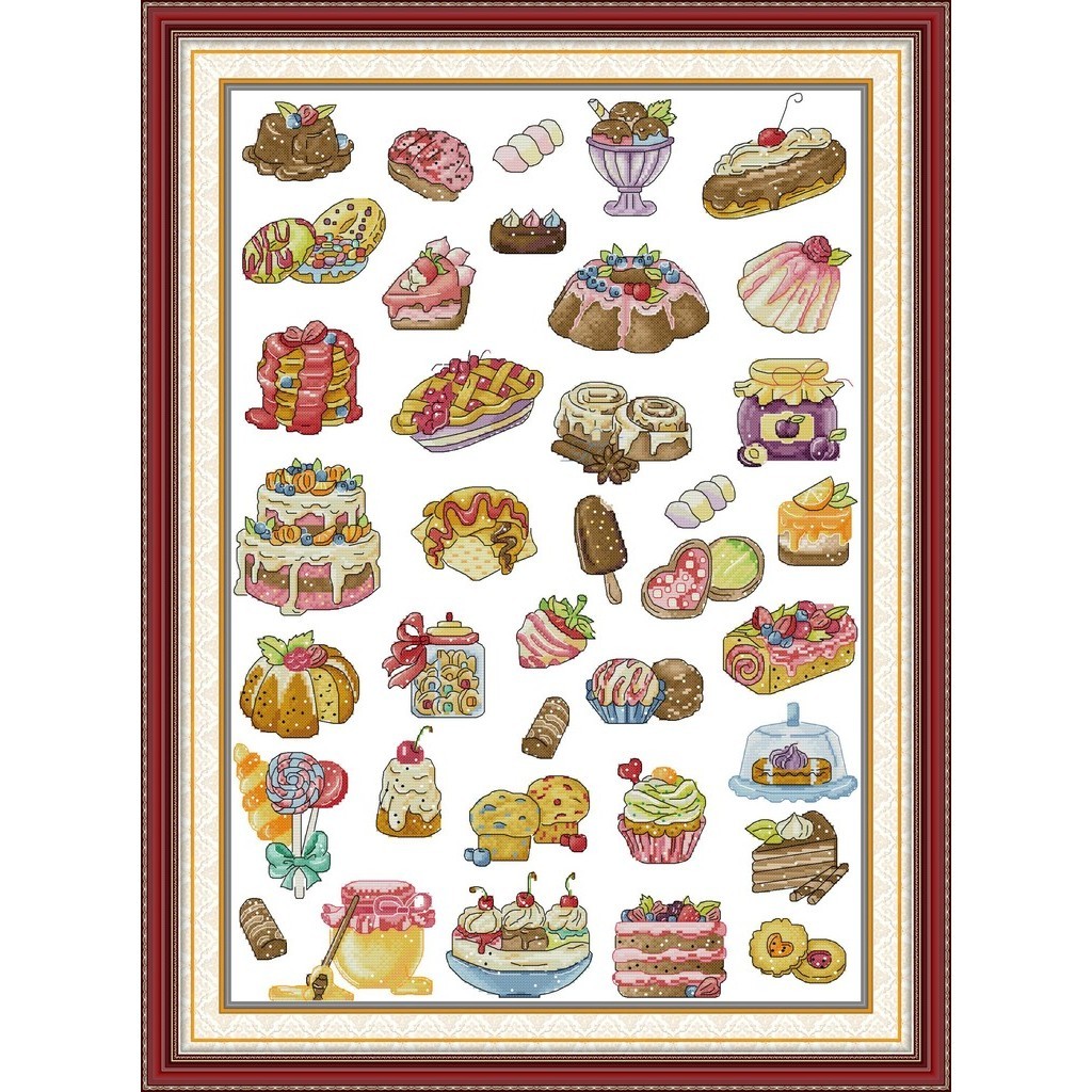 Joy Sunday Cross Stitch Set with Pattern Thread and Needle DIY ...