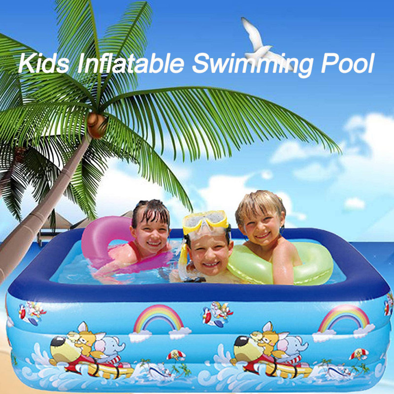 Home Indoor And Outdoor Kids Inflatable Swimming Pool Square Water Tank ...