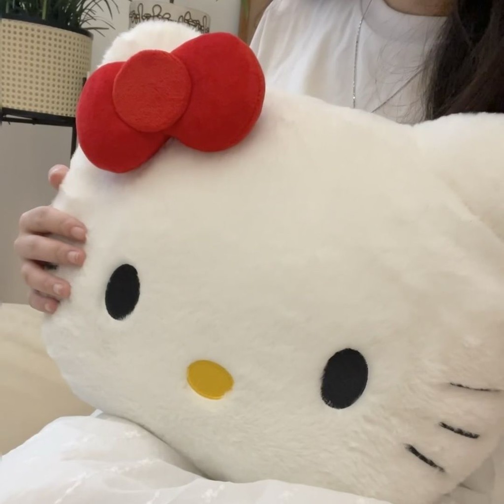 Kitty Cute Cat Head Plush Pillow Sofa and Bed Cushions Car Pillow Nap ...