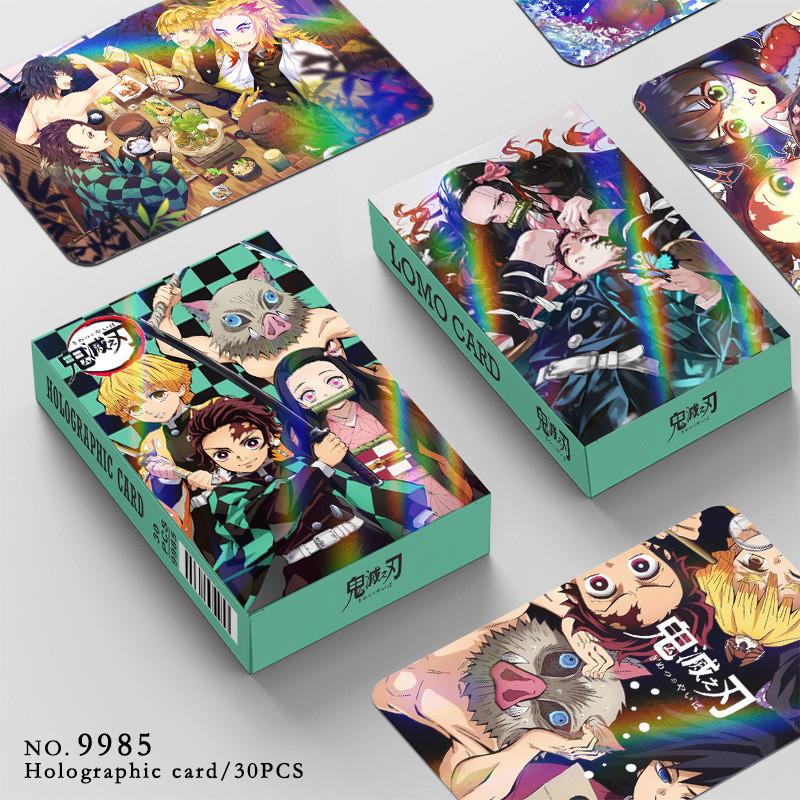 Demon Slayer: Kimetsu No Yaiba Holographic Laser Flash Lomo Card Photocard 30pcs/box | Shopee ...