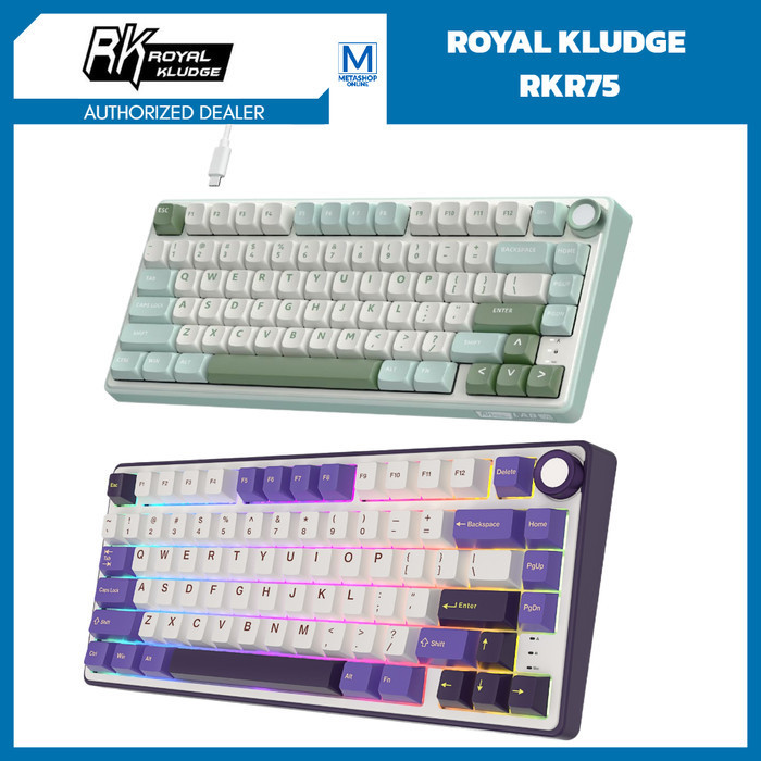 Royal Kludge RK R75 Wired Mechanical Gaming Keyboard 75% Gasket RGB ...