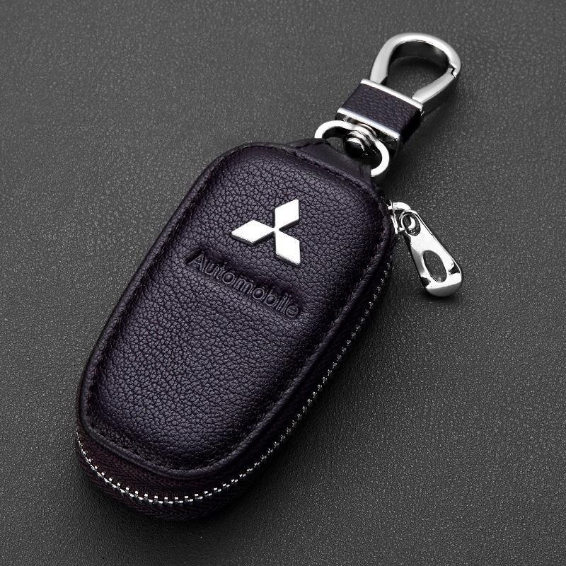 Leather Car Key Cover for Mitsubishi Xpander Outlander ASX Pajero ...