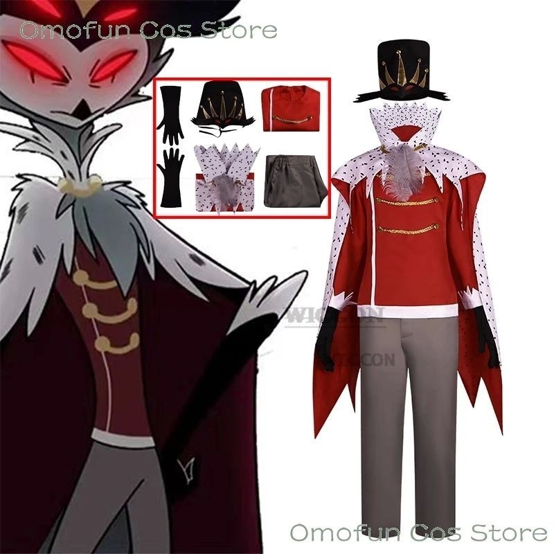 Anime Boss Hasbin Cosplay Helluva Stolas Costume Hat Cloak Suit Uniform ...