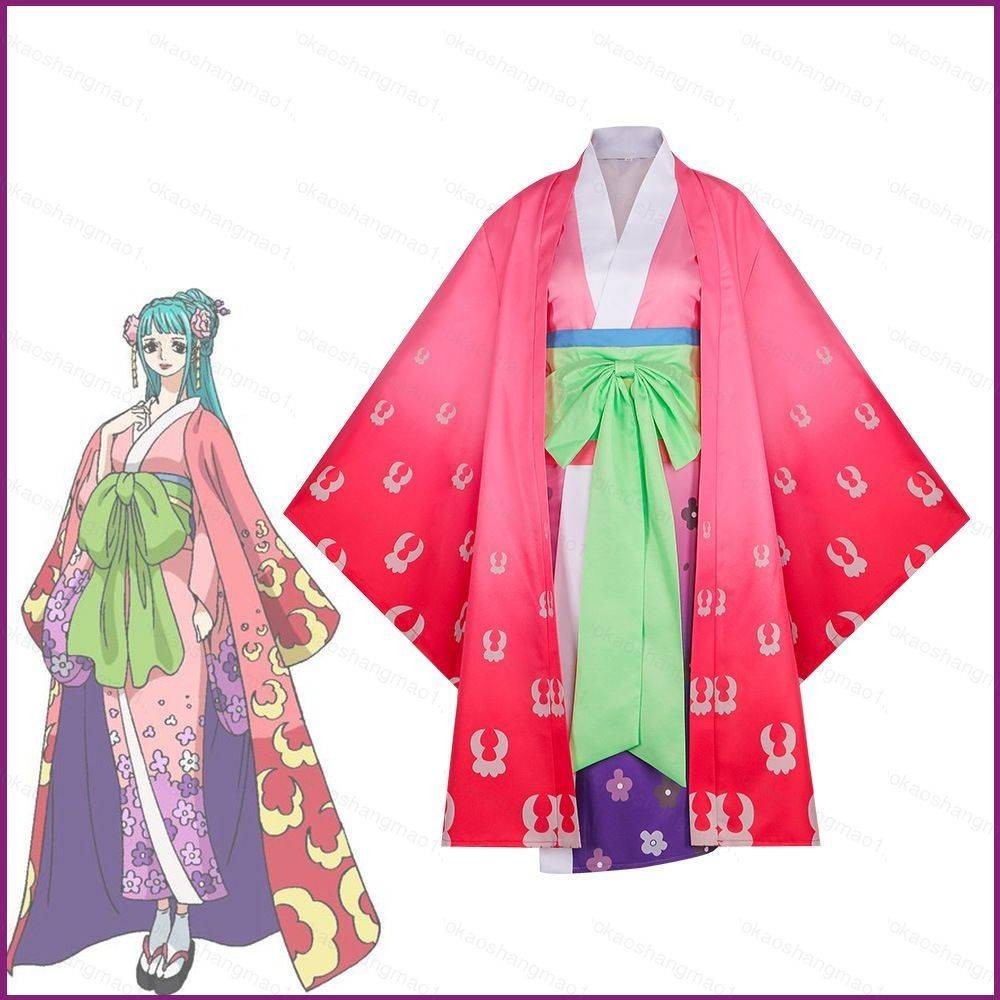 One Piece Wano Country Kozuki Hiyori kimono cosplay cloth Halloween ...