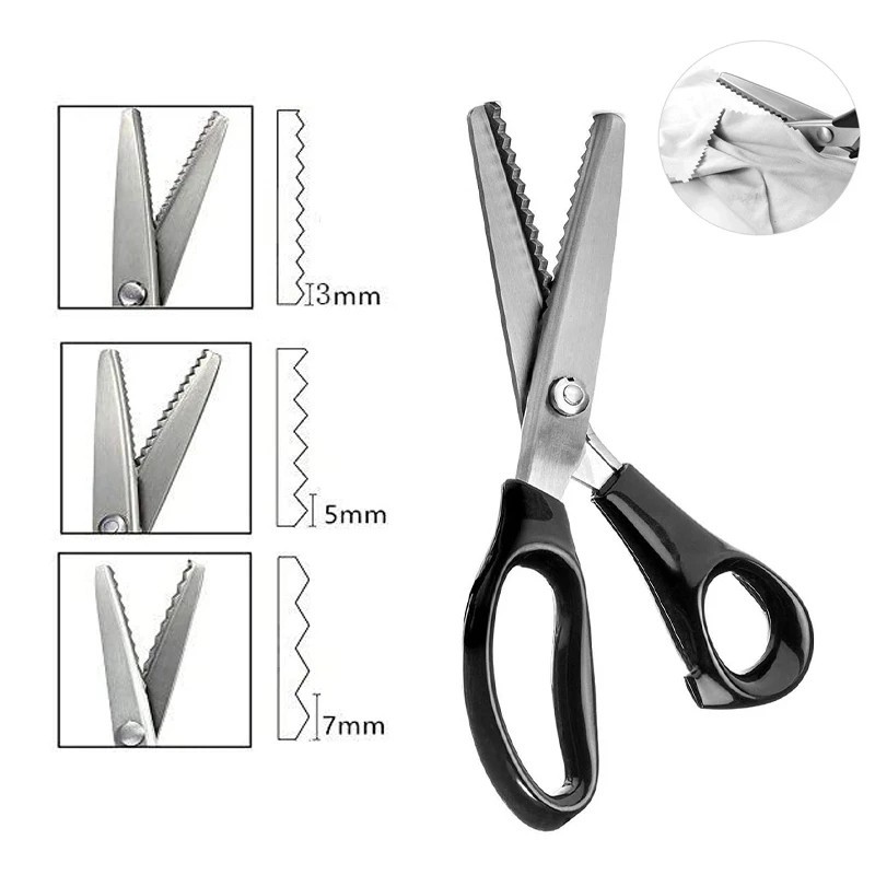 Sewing scissors Zig Zag Dressmaking Shear DIY Tool Pinking Scissor ...
