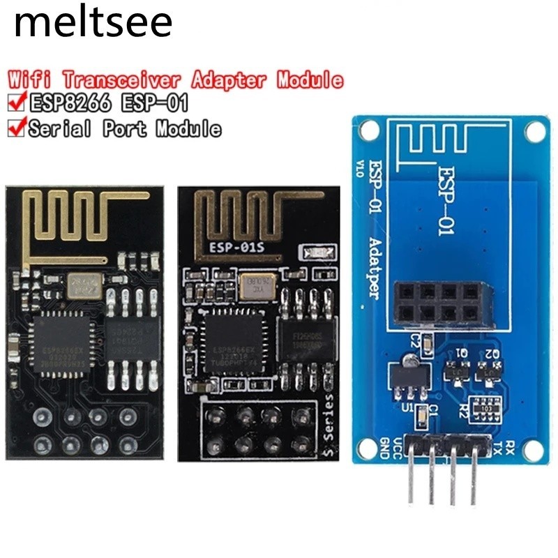 ESP8266 ESP-01 ESP-01S Serial WiFi Wireless Adapter Module 3.3V 5V Esp01 ESP01S Breakout PCB ...