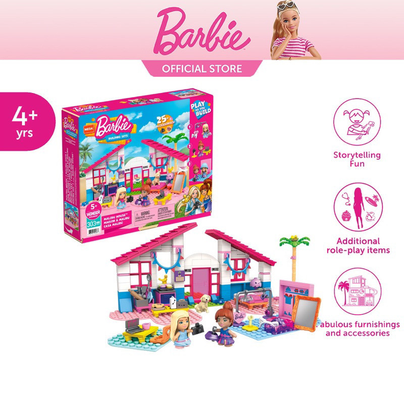 MEGA Barbie Malibu House Building Blocks Set (GWR34) | Shopee Philippines