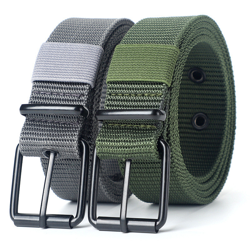 Porous Durable Pin Buckle Belt Men's Canvas Robust Belt Plus Size ...