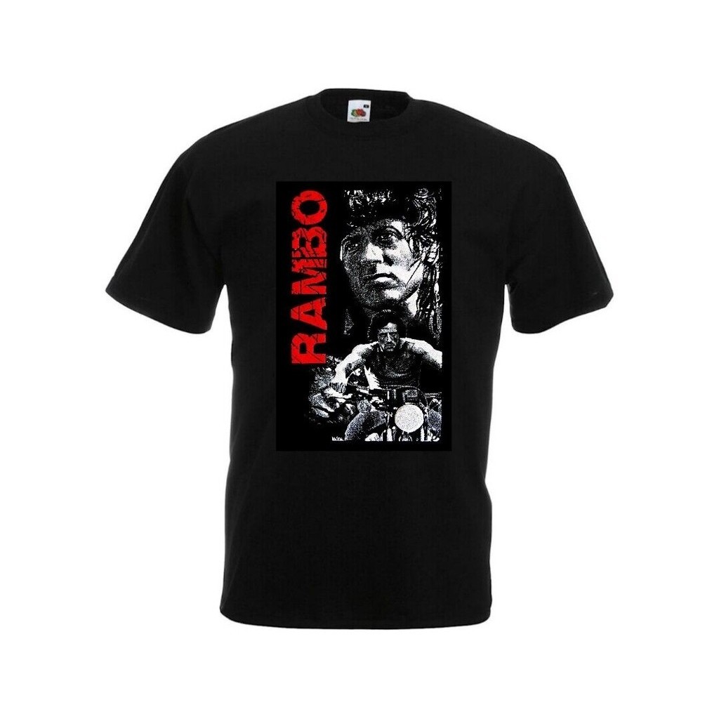 Mens T-Shirt - Rambo - Shirt - Stallone - Rambo - Motif | Shopee ...