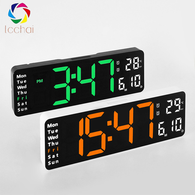 Bundle offer!! 13-inch Led Digital Alarm Clock Time Date Temperature ...