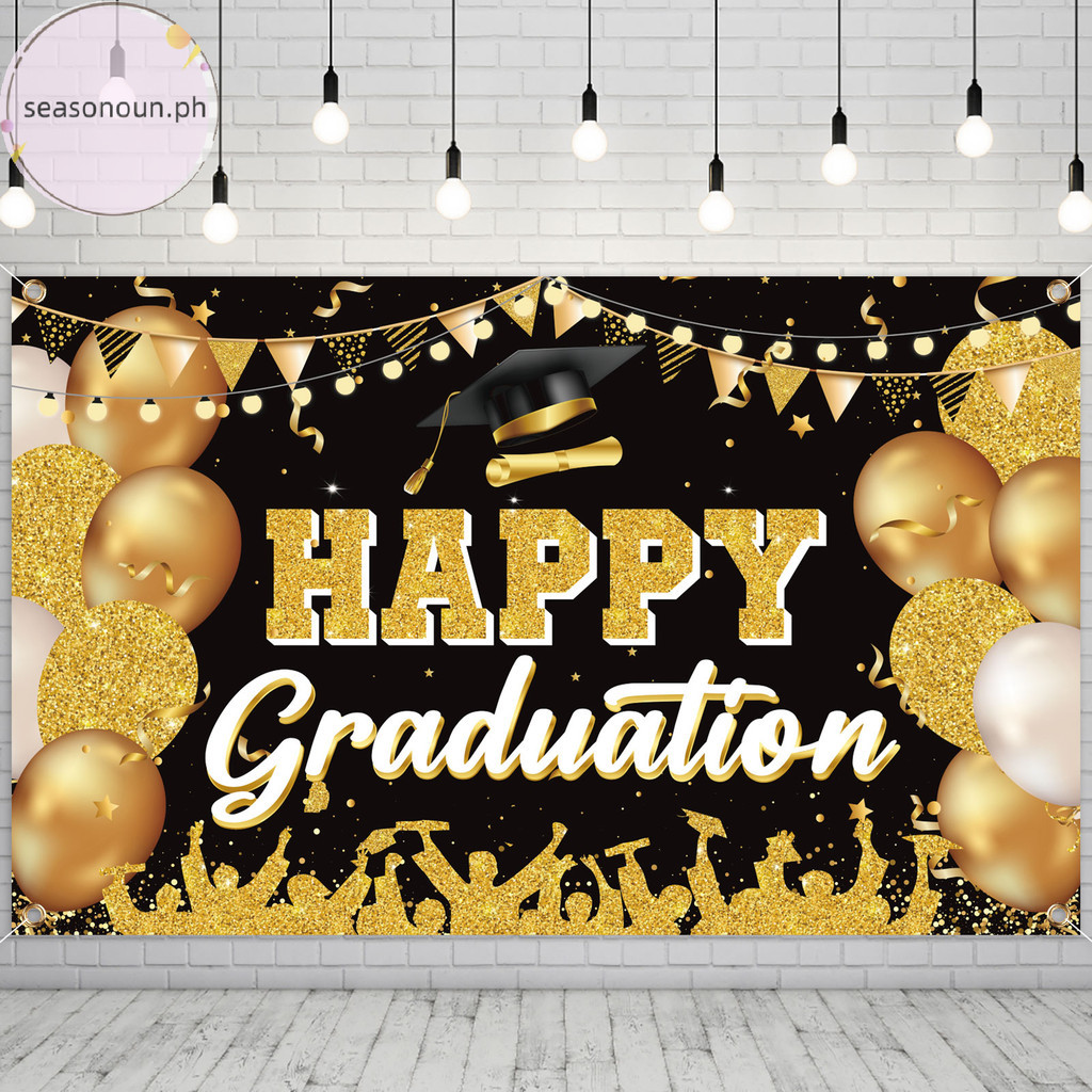 seasonoun 18Pcs Graduation Decorations 2023 -Happy Graduation Banner ...
