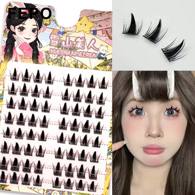 FEPO Comfortable and Weightless Reusable 10 Row False Eyelashes 10MM ...