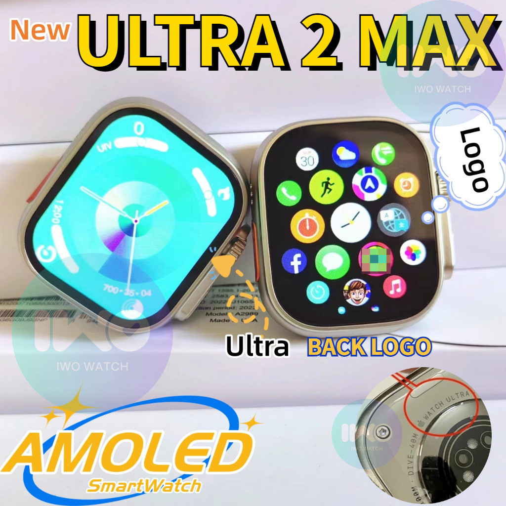 AP Series9 max Smart Watch Ultra2 AMOLED 2.2inch 49mm Boot up Logo ...