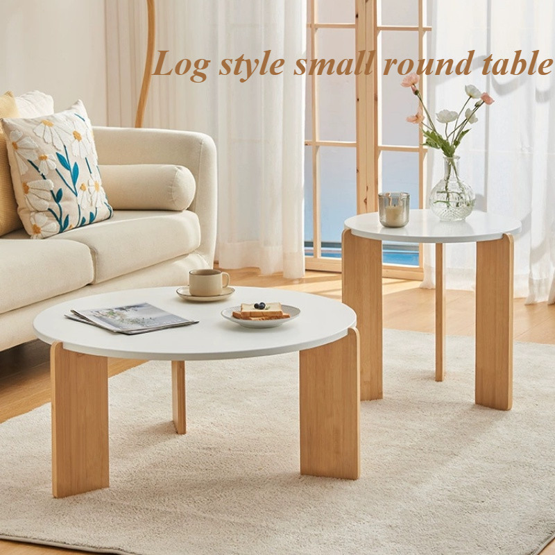 Table Home Small Round Table Combination Nordic Style Dining Table Sofa ...