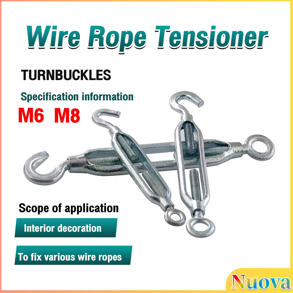 Nva Wire Rope Tensioner Screw Alloy Turnbuckle M6 M8 | Shopee Philippines