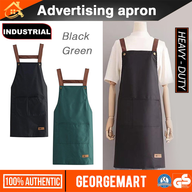 Fashion Canvas Waterproof Apron Coffee Shop Barber Working Bib Kitchen ...