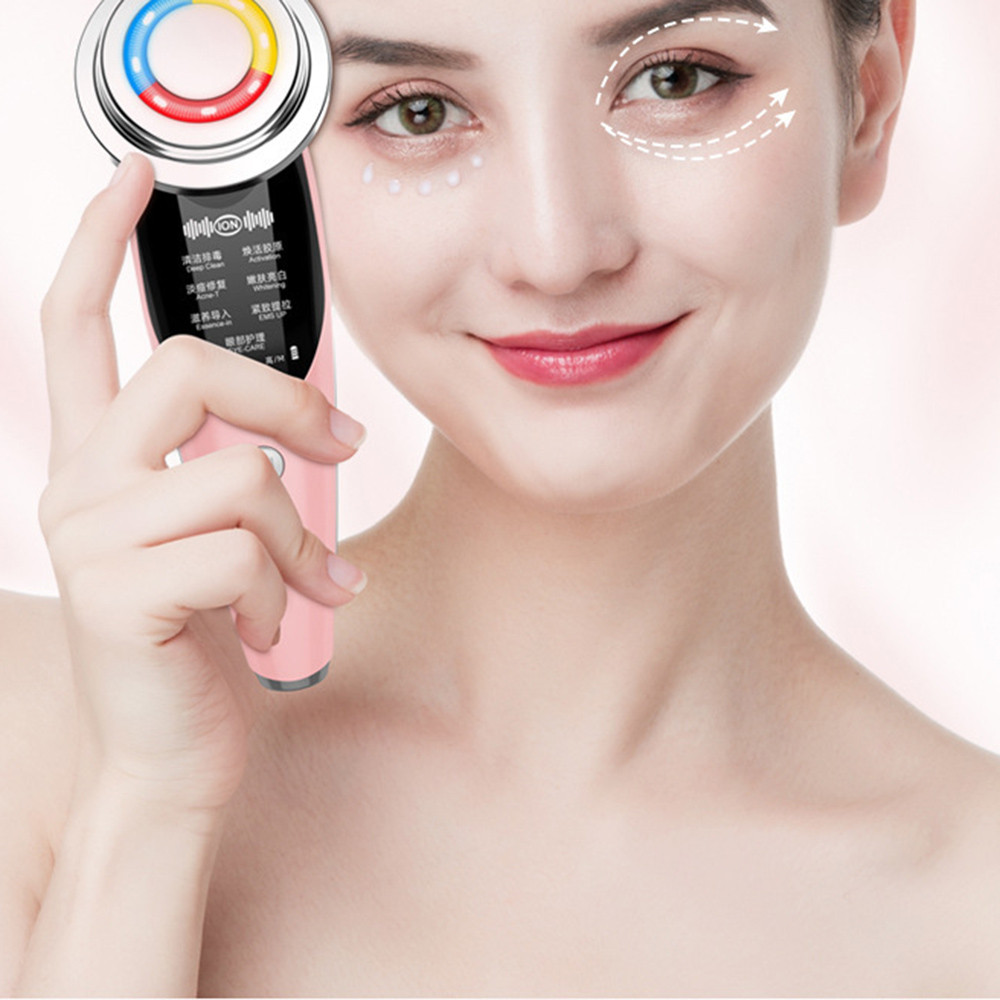 7 in 1 Face Lifting Device EMS Microcurrent Skin Rejuvenation LED ...