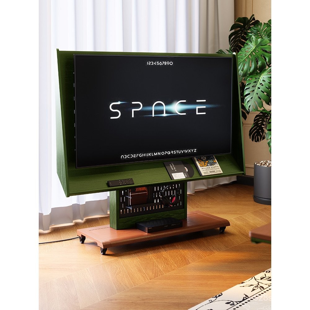 Universal Movable TV Floor Stand Solid Wood Stand French Retro Living ...