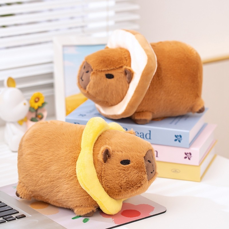 Ugly Cute Toast Bread Capybara Doll Plush Toy Exquisite Sunflower Kapibara Doll Sofa Pillow ...